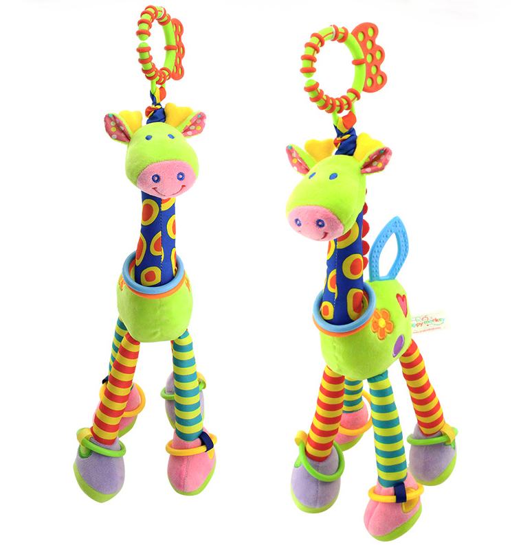 Happy Monkey Plush Pram Toy - Giraffe • Kia Ora Baby