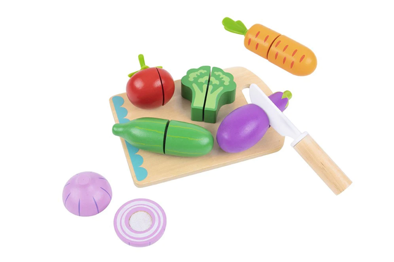 Tooky Toy Wooden Cutting Vegetables Set - 16 Pcs • Kia Ora Baby