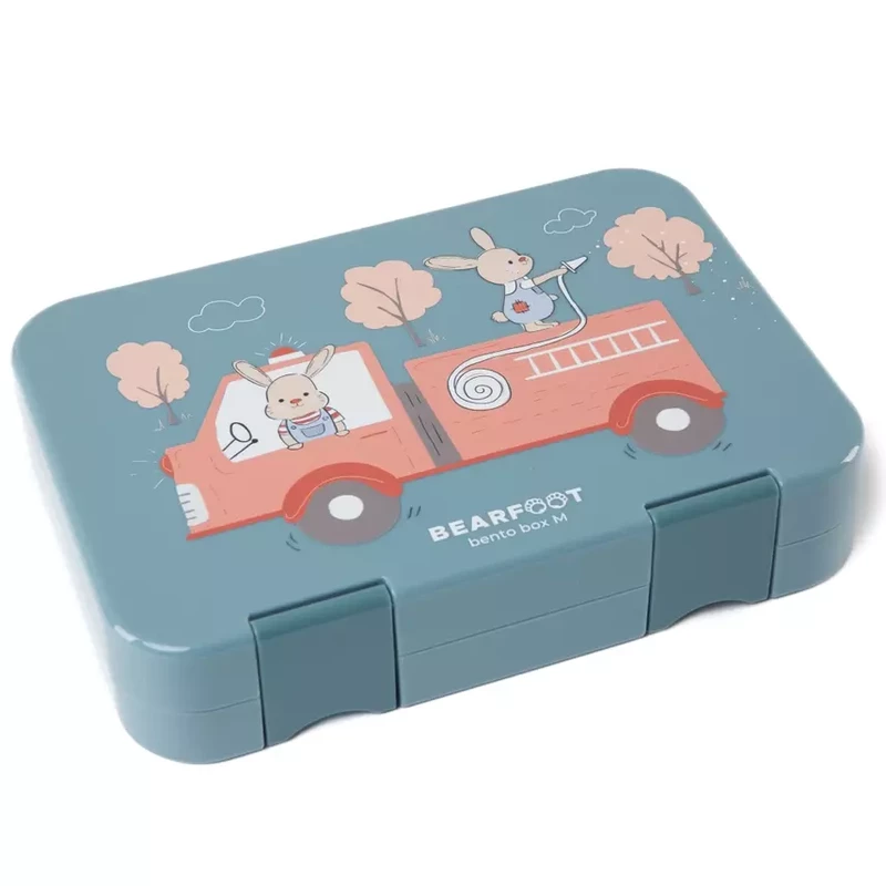 Bearfoot Fire Truck Lunch Box – 1000ml | Large Kids Lunch Box NZ